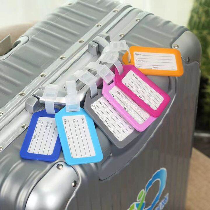【2-4pcs】Travel Bag Tag Plastic Luggage Tags Suitcase Tags School Bag ...