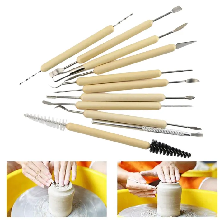 Miracle Shining 11 Pieces Clay Sculpting Set Carving DIY Ceramic Artist ...