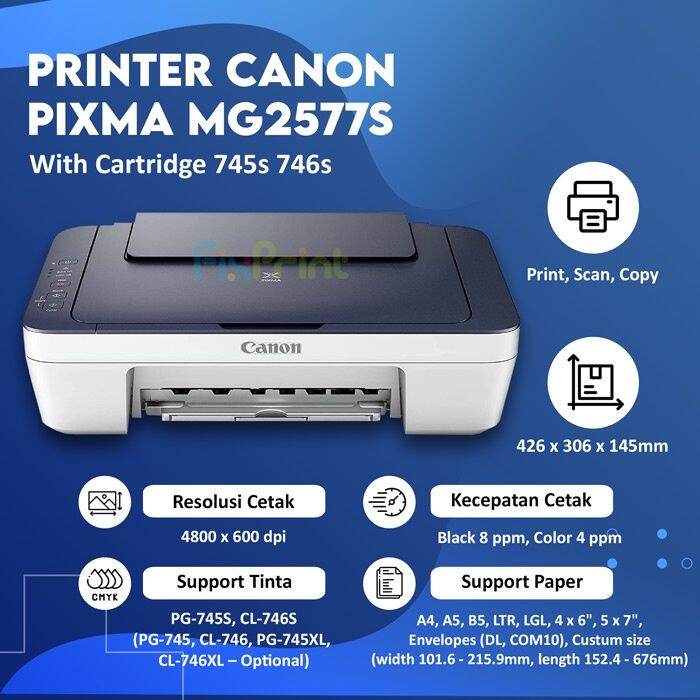 Printer Canon PIXMA MG2577S (Print - Scan - Copy) All-In-One New With ...