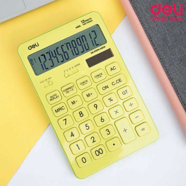 Deli M015 Calculator Modern Calculator 12-digit เครื่องคิดเลขแฟนซีสุด ...