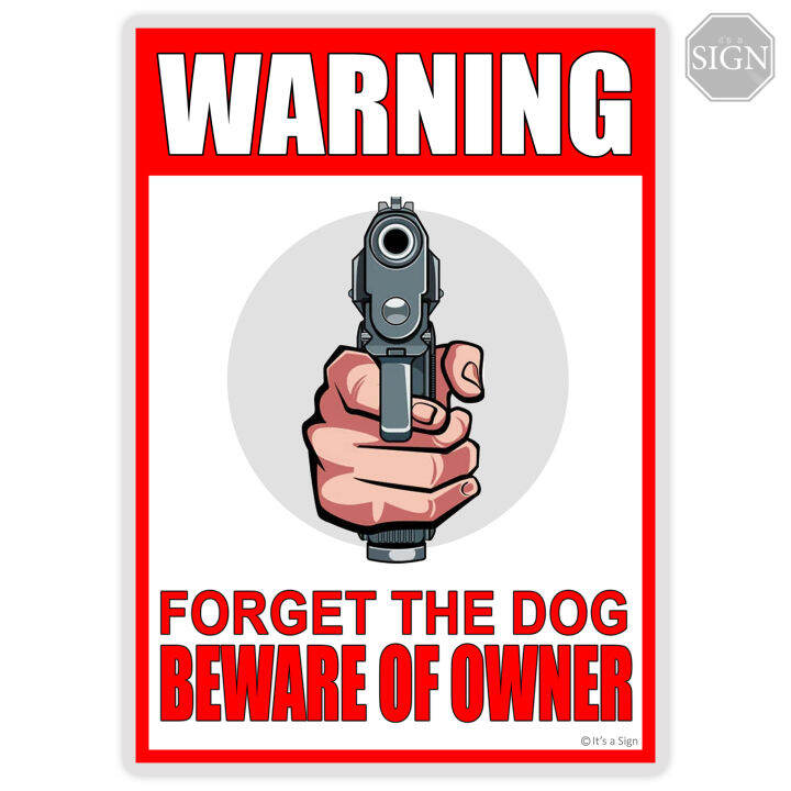 No Trespassing Beware of the Owner Sign - Laminated Signage Label - A4 ...