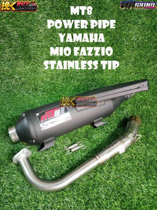 MT8 POWER PIPE YAMAHA MIO FAZZIO STAINLESS TIP THAILAND MADE | Lazada PH