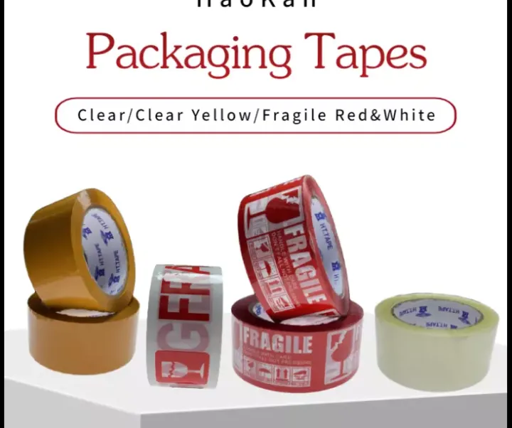 Clear Packaging Tape Fragile Packaging Tape Clear Yellow Packing Tape ...