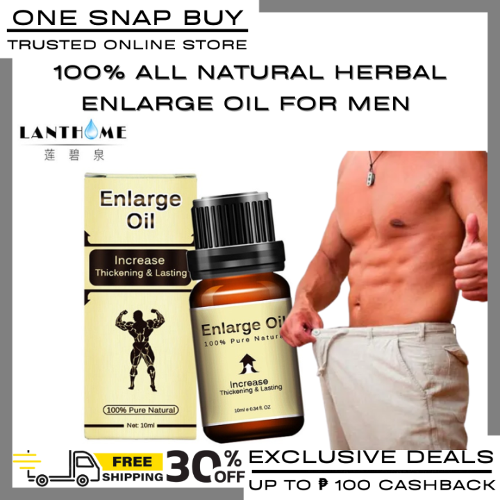 Enlarge Oil (Pampataba Pampalaki) 100% All Natural Herbal Enlarging Oil for Men Organic | Lazada PH