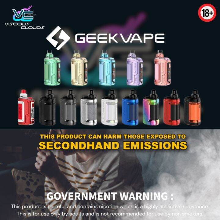 VAPE MOD KIT LEGIT Geekvape Aegis Hero 2 RTE Pod Kit 1400mAh H45 Mod ...