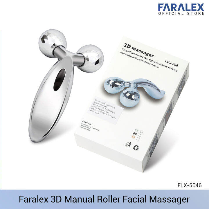 FARALEX Facial Roller - 3D Y-shaped Face Massager, Lifter, Tightener ...