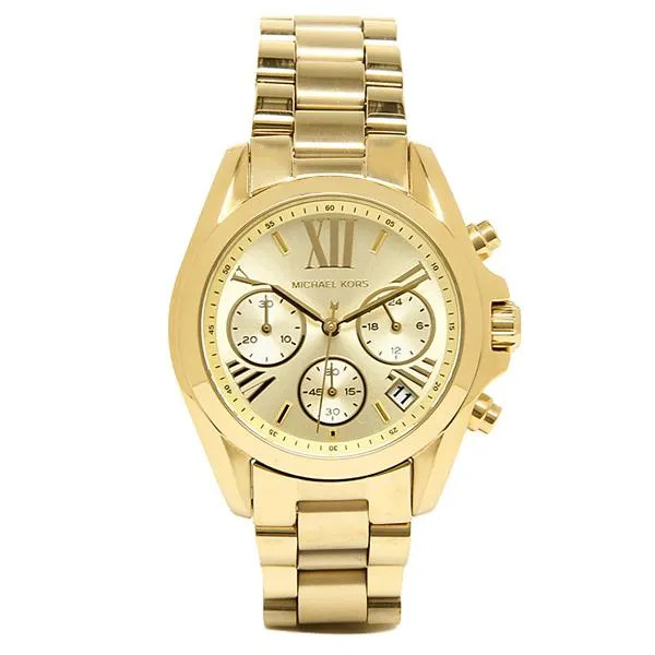 นาฬิกาผู้หญิง MICHAEL KORS Bradshaw Chronograph Champagne Dial Gold ...