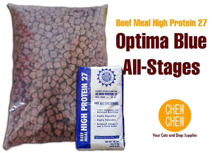 Optima Blue Dry Dog Food for All-Stages - Beef Meal High Protein 27 ...