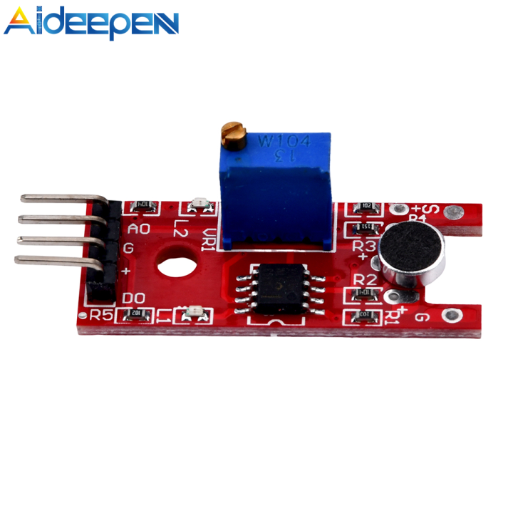 Aideepen DC 3V/5V Mikrofon Suara ไมโครโฟนลำโพงเซ็นเซอร์เสียงโมดูลเสียงไมโครโฟนมือโปรไมโครโฟน ...