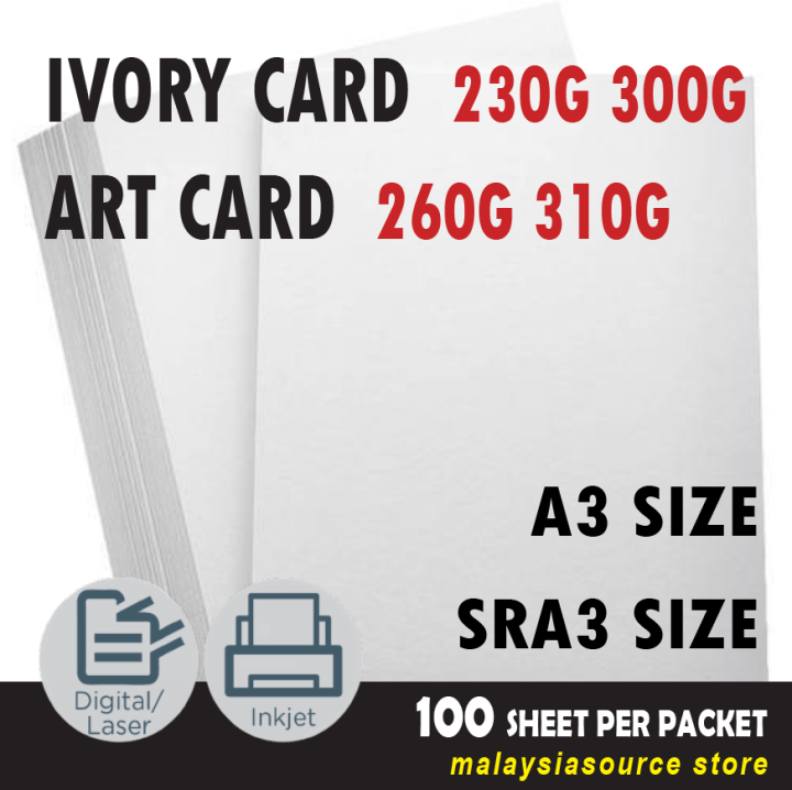 A3 SRA3 Ivory Card 230g 300g / Art Card 260g 310g | Lazada