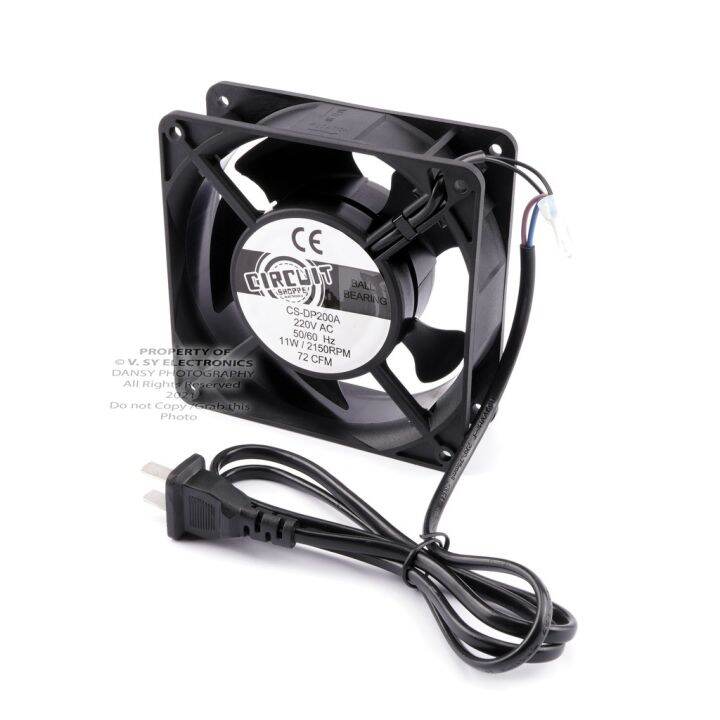 CPU Cooler Circuitshoppe CS-DP200A 220V AC 120mm Blower 72CFM Exhaust Ball Bearing Cooling Fan ...