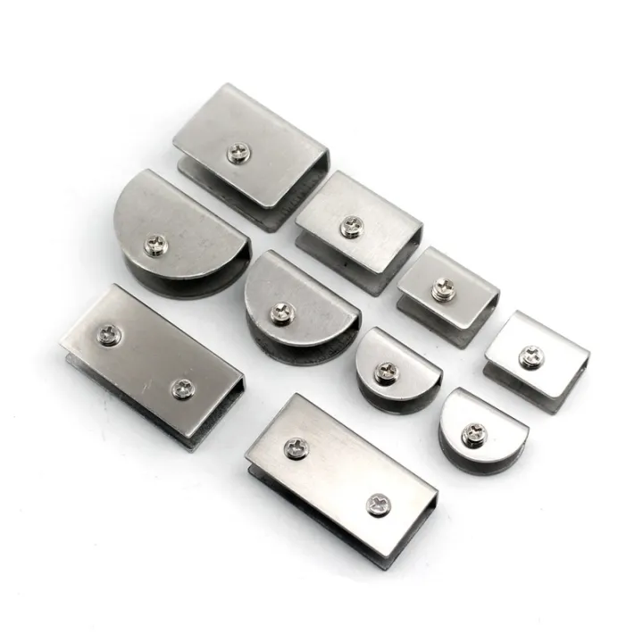 Square Half Shape Space Aluminum Glass Clamps Shelves Support Holder ...