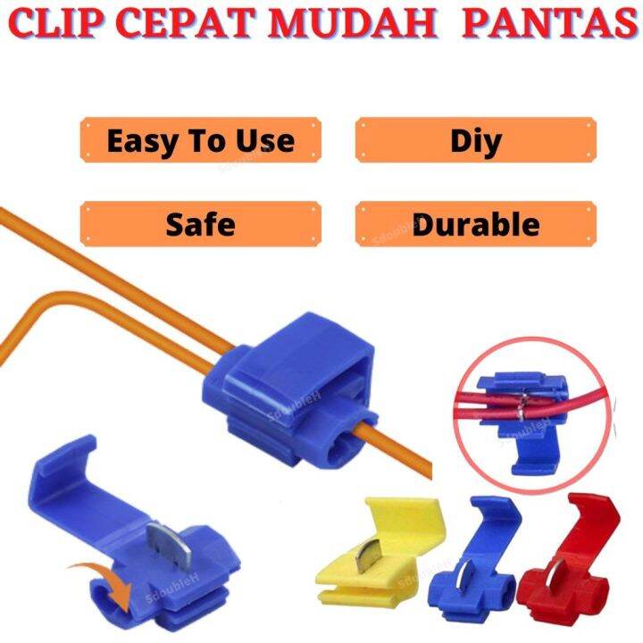10 PCS Crimp Clip Wire Electric Quick Clamp Cable Terminal Connector ...