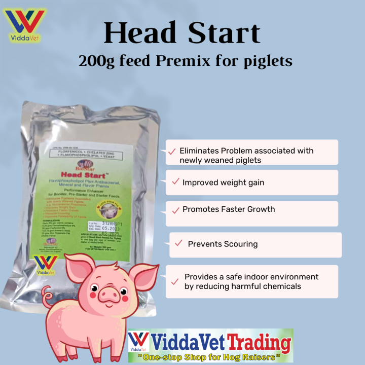 200g Head Start Feed Premix Performance Enhancer for piglets Booster ...