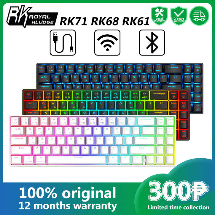 GOOJODOQ Royal Kludge RK71 RK68 RK61 Dual Mode 60% RGB Mechanical ...