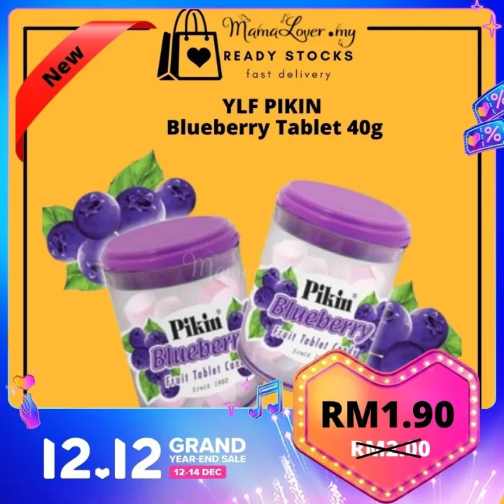 YLF PIKIN Blueberry Tablet 40g Gula-gula Masam | Lazada