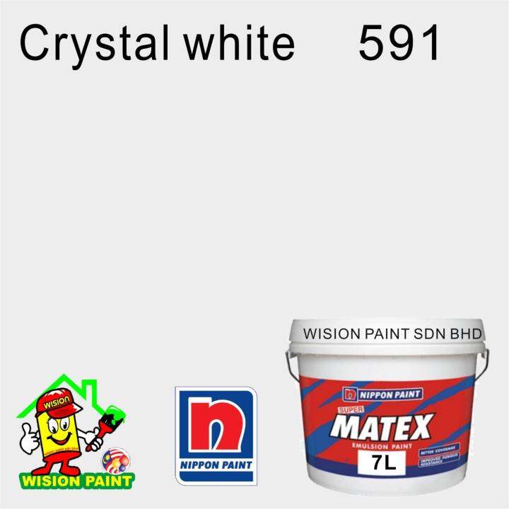 SUPER MATEX 7L - 591 Crystal White • Nippon • Flat Matt Finish • Interior • Walls • Ceiling | Lazada