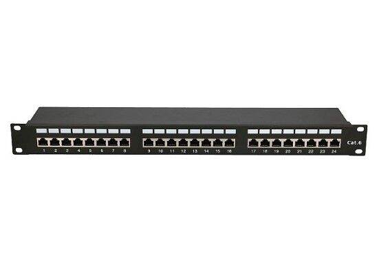 Patch Panel 24 Ports│19inches│Cat6│For Gigabit Network, Ethernet, and ...