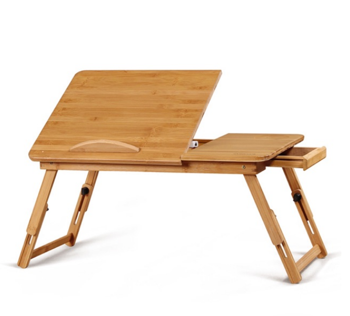 Senda Portable Bamboo Wood Laptop Desk Table Stand Adjustable Bed Tray ...