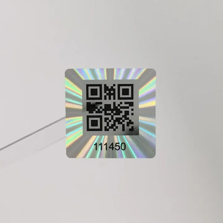 25x25mm 1000pcs Holographic QR Code Sticker, One-Time Tamper Evident ...