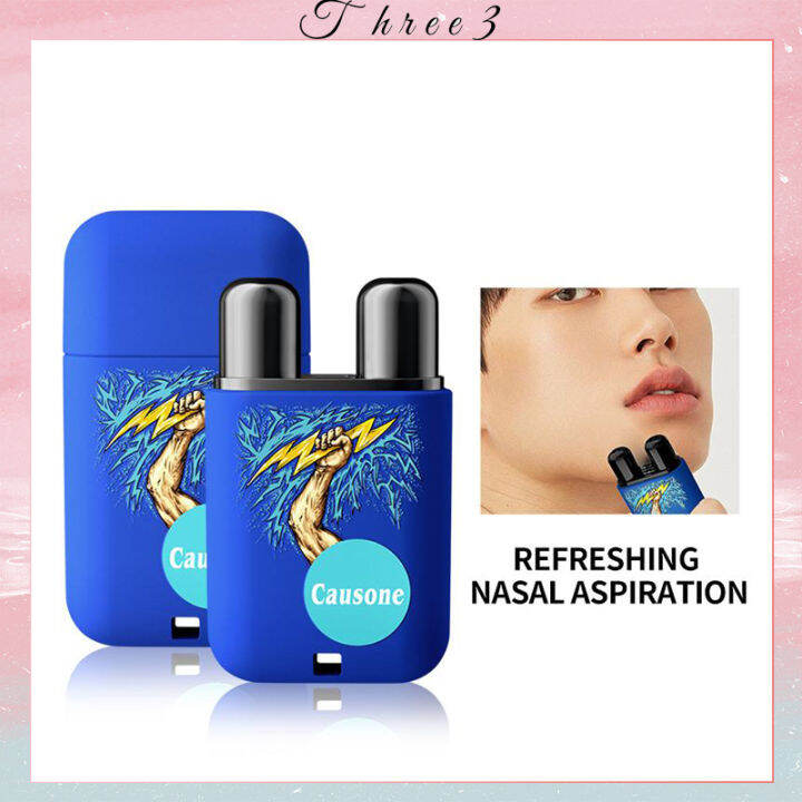 Three 3 Double Hole Vital Oil Energy Bar Cool Nostril Nasal Inhaler ...