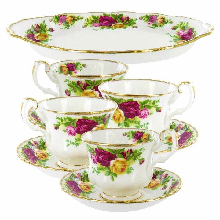 Royal Albert / Old Country Roses 9-Piece Hostess Set / ORIGINAL ...
