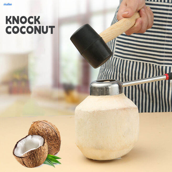 Mellee Coconut Opener Hammer Stainless Steel Coconut Shell Opener for ...
