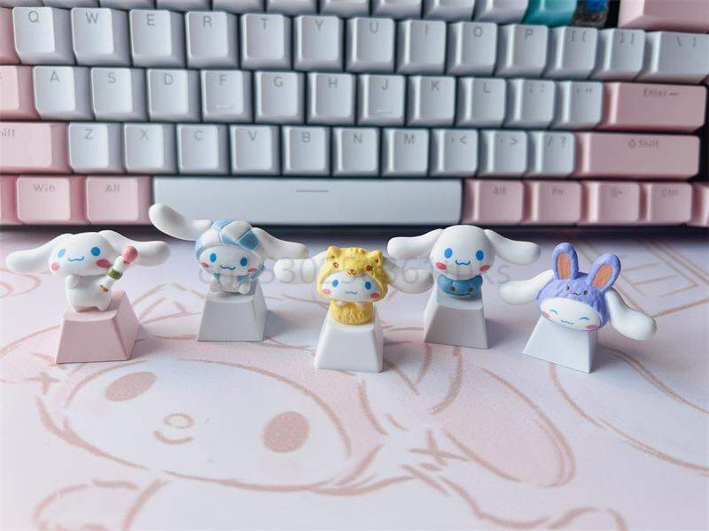 Sanrio Kawaii Cinnamorol Keycaps Mechanical Keyboard Caps Hello Kitty ...