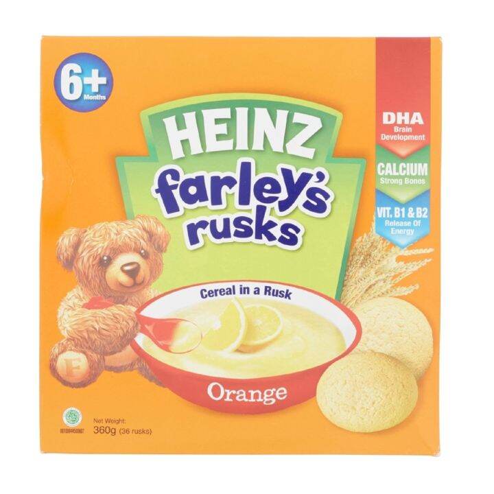 Heinz Farley's Rusks for 6+ Months - Orange (36 Rusks/360g) | Lazada