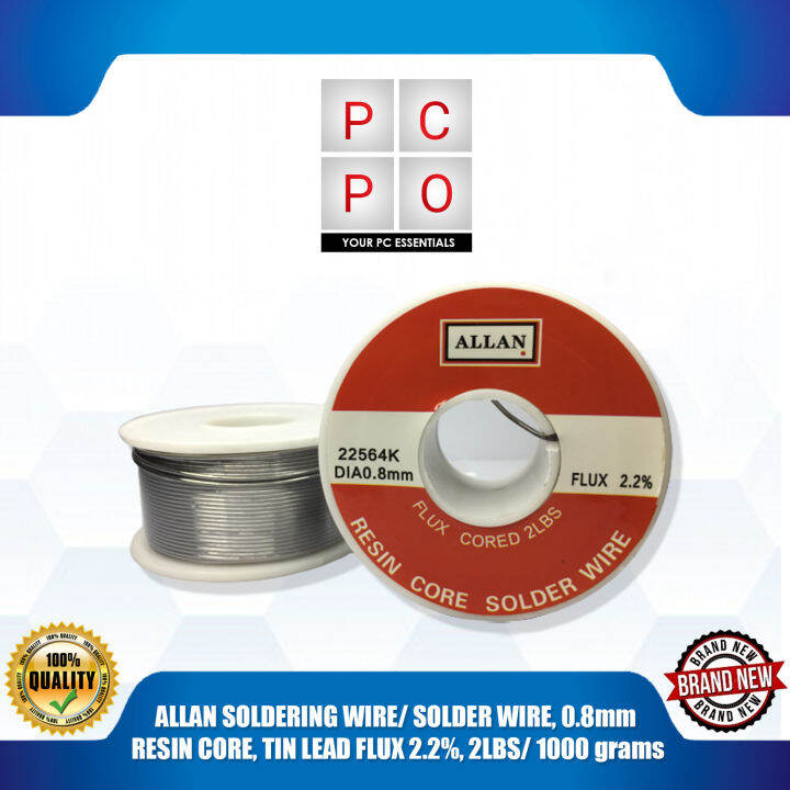ALLAN SOLDERING WIRE/ SOLDER WIRE, 0.8mm RESIN CORE, TIN LEAD FLUX 2.2% ...
