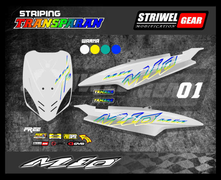 Mio Urban Stiker Transparan Mio Sporty Urban / Striping Mio Karbu Urban ...