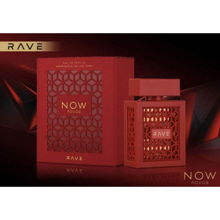 Rave Now Rouge EDP Perfume By Rave Lattafa 100 MLRich Amazing Fragrance ...