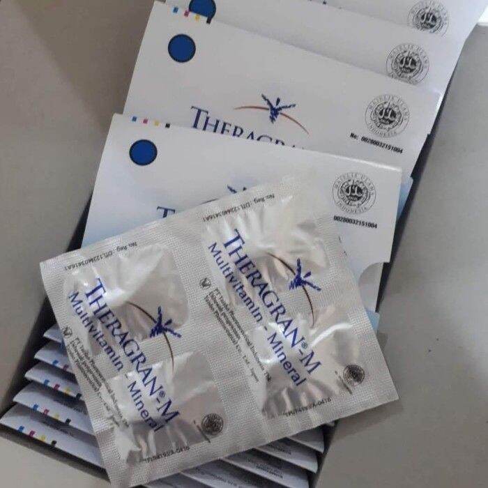theragran m strip 4 tablet multivitamin | Lazada Indonesia