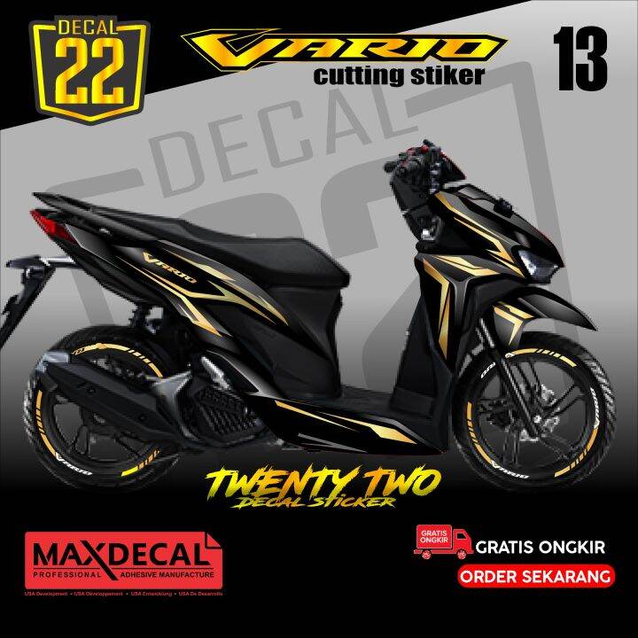 Cutting Sticker Vario 150 & 125 - Aksesoris Motor Stiker Honda Vario New Schotlite Cutting ...