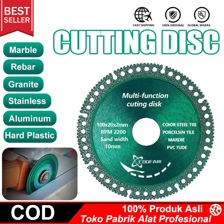 6 In 1 4Inch Diamond Saw Blade Memotong Roda 100Mm Metal Cutting Disc ...