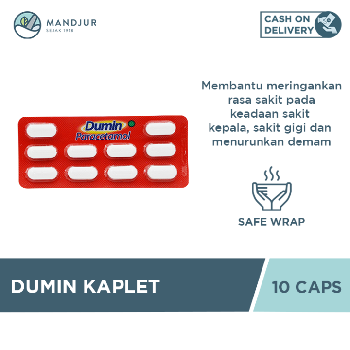 Dumin 500 Mg 10 Kaplet - Pereda Demam, Sakit Kepala dan Sakit Gigi ...
