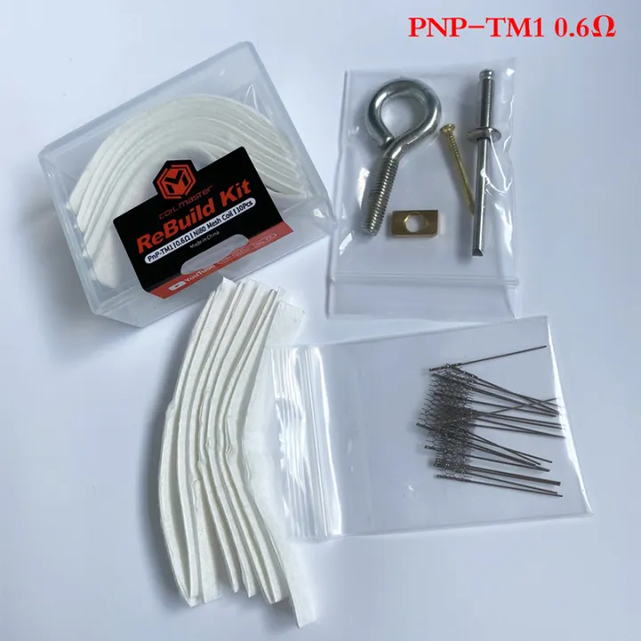 DIY Rebuild Kit for Aegis Boost Pro 0.4ohm PNP-TM1 0.6ohm Ni80 Mesh ...