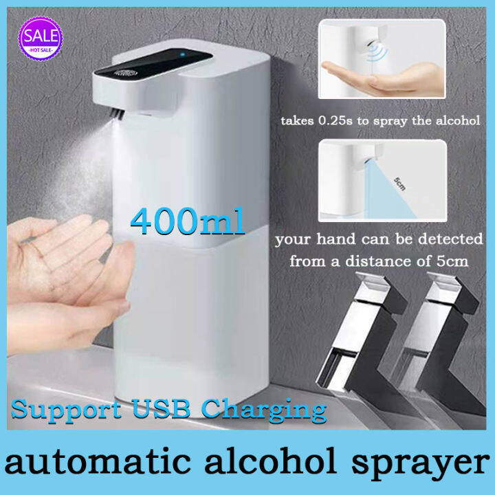 【High Quality】USB Automatic Sensor Alcohol Dispenser Touchless Soap ...