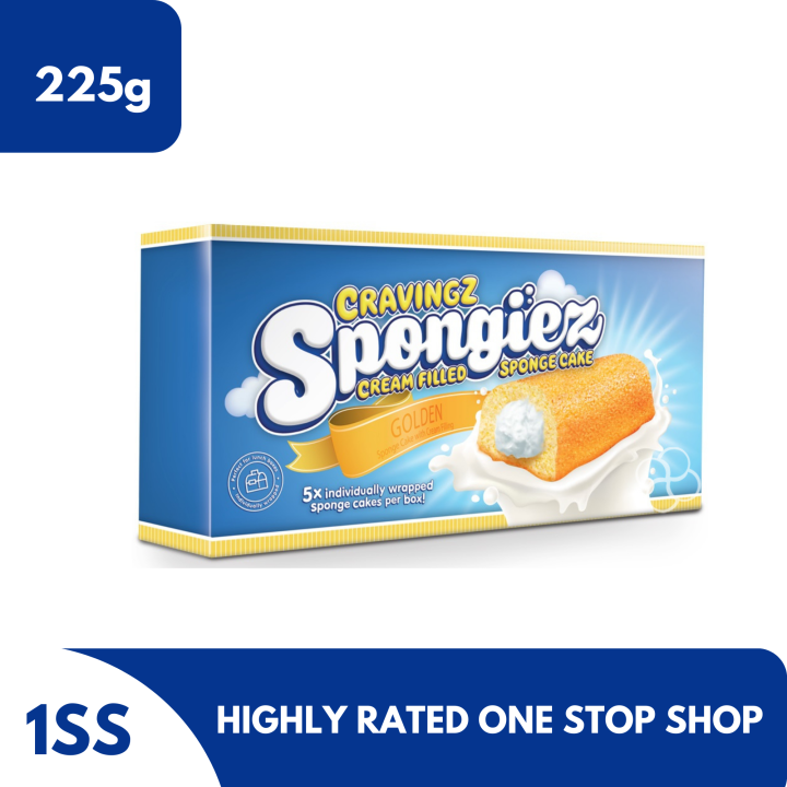 Jouy & Co Cravingz Spongiez Golden Cream Filled Sponge Cake, 225g ...