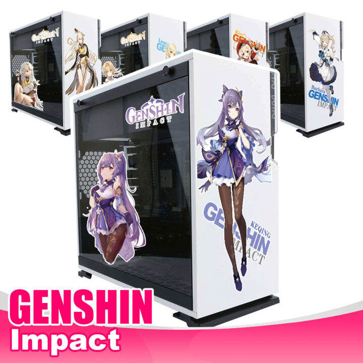 Genshin Impact Stickers For PC Case ATX Mid Tower Computer Decor Decal ...