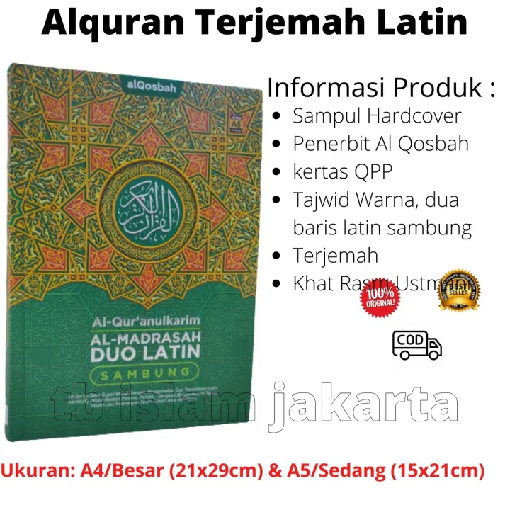 Al Qur an Ukuran Besar dan Sedang - AL MADRASAH DUO LATIN SAMBUNG A4 ...