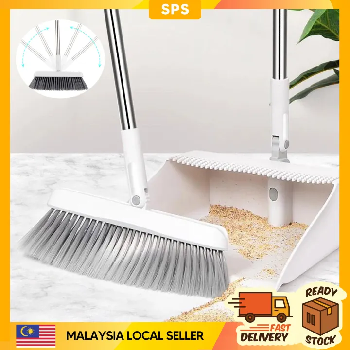 SPS 2 IN 1 FOLDABLE BROOM AND DUSTPAN SET/ SWEEPER/ MAGIC BROOM/ PENYAPU DAN PENYODOK 折叠扫把畚斗 ...