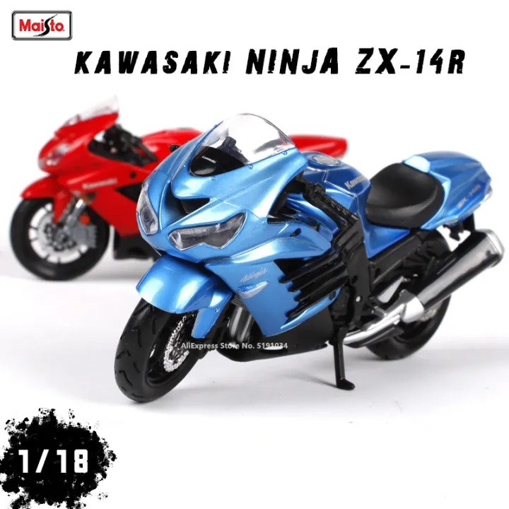 Maisto 1:18 Kawasaki NINJA ZX 14R BMW Ducati Moto Car Original ...
