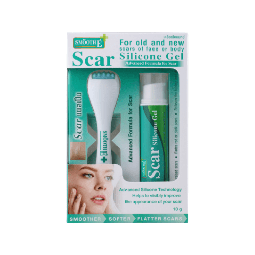 Smooth E Scar Silicone Gel 10กรัม พร้อมสการ์โรลเลอร์ | Lazada.co.th