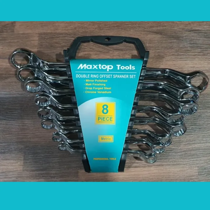 Maxtop Heavy Duty 8 Pcs. Double Ring Offset Spanner Tool Set 8-24Mm ...
