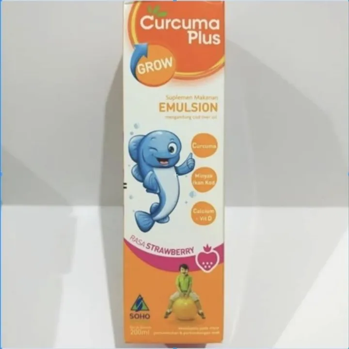 Curcuma Plus Grow Emulsion Syrup strawberry 200ml | Lazada Indonesia