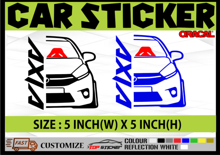 PERODUA AXIA CAR STICKER AKSESORI KERETA STICKERS | Lazada