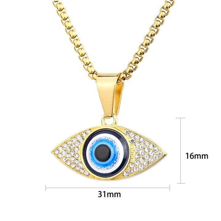 สร้อยข้อมือ WZK จี้จี้นำโชคตาใหม่สร้อยคออัญมณีพังค์ย้อนยุค | Lazada.co.th