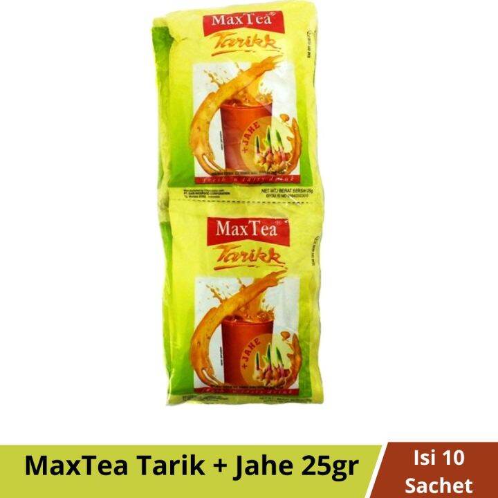 Maxtea Tarik + Jahe / Teh Susu Jahe 10 Sachet x 25gr | Lazada Indonesia