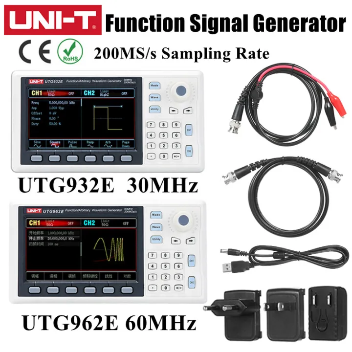 UNI-T UTG932E 30เมกะเฮิร์ตซ์ UTG962E 60เมกะเฮิร์ตซ์ฟังก์ชั่นกำเนิด ...